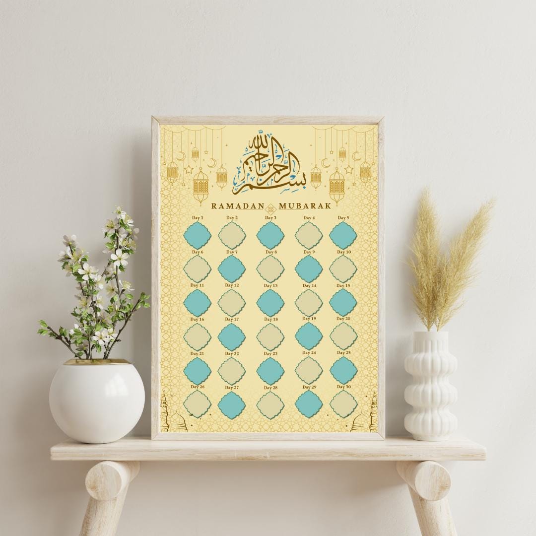 Ramadan Calendar 2025 for Kids: Printable Islam Tracker (PDF) - Etsy