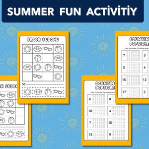 Summer Activity Pack,printable Worksheet for Kids, Fun Educational ...