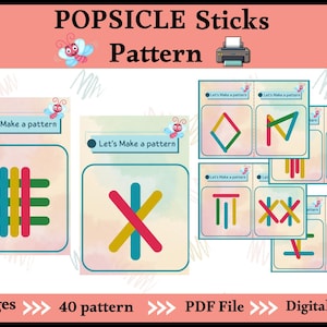 Popsicle Sticks Activity Pattern,popsicle Sticks Preschool,montessori ...
