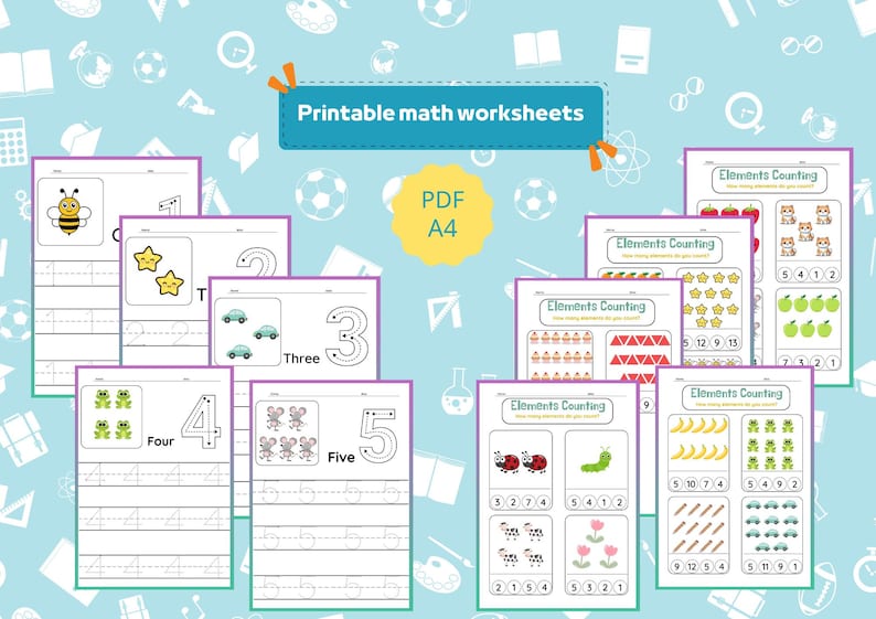 Number Tracing and Writing ,counting ,math Preschool Activity Book ...