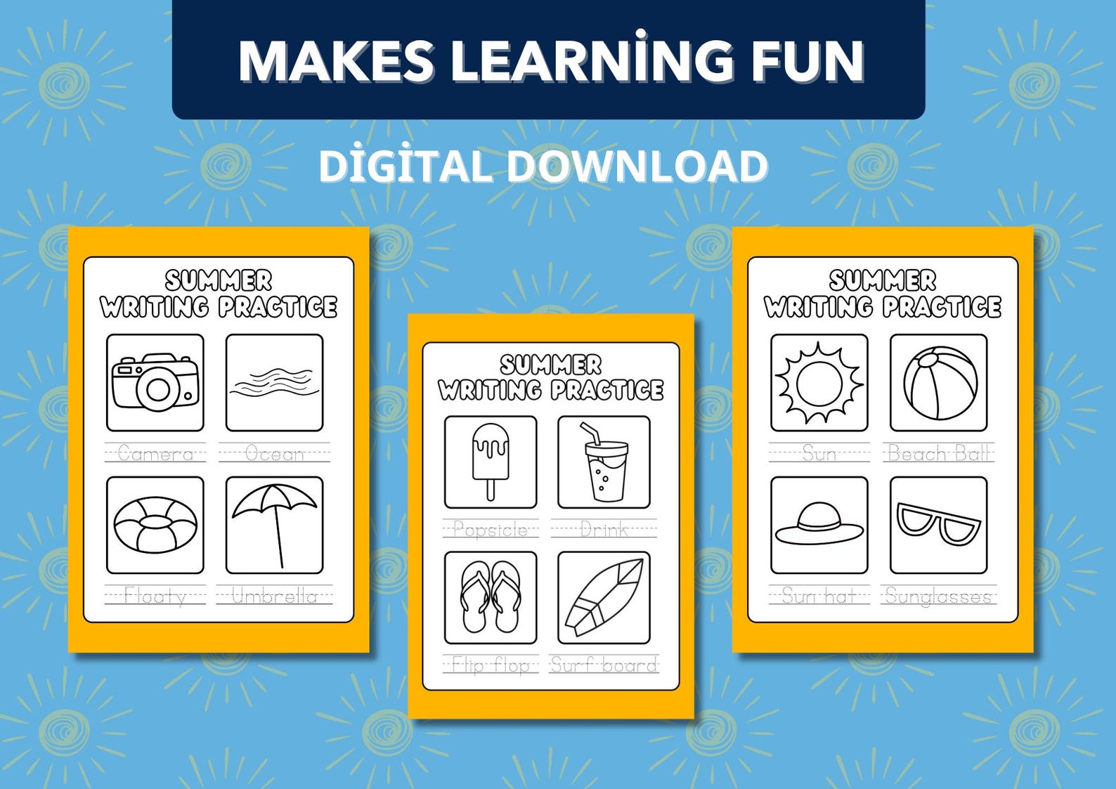 Summer Activity Pack,printable Worksheet for Kids, Fun Educational ...
