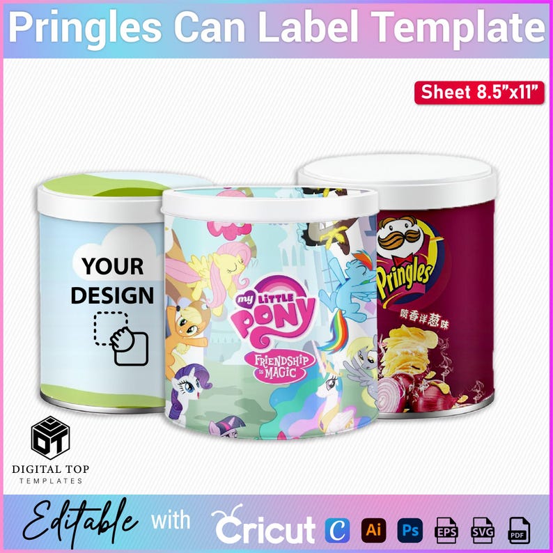 1.3 Oz Pringles Template, Pringles Label, Chip Can Label Template ...
