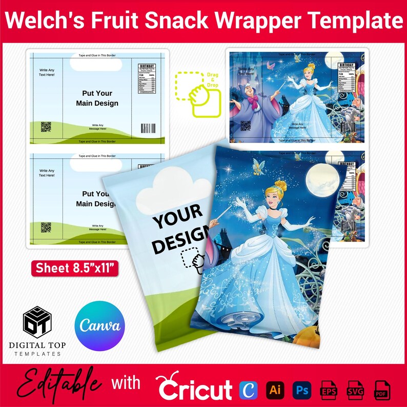 Welch's Fruit Snack Label, Editable Blank Fruit Snack Label, Fruit ...