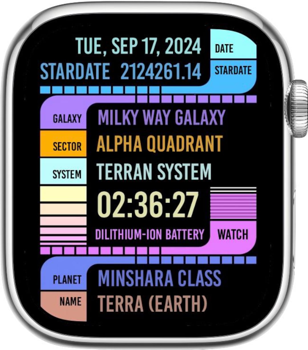 Star Trek TNG, LCARS, for the Apple Watch - Etsy