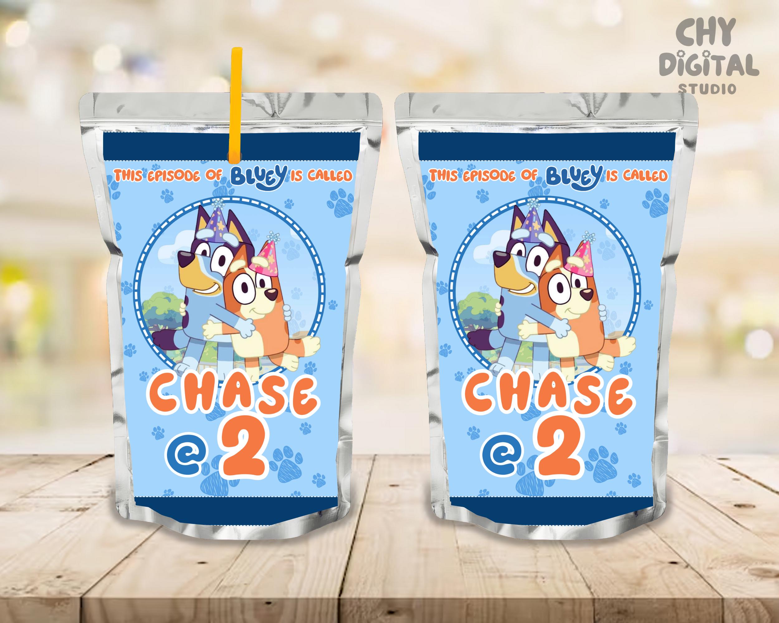 Editable Bluey Capri Sun Label, Bluey and Bingo Party Favors Blue Dog ...