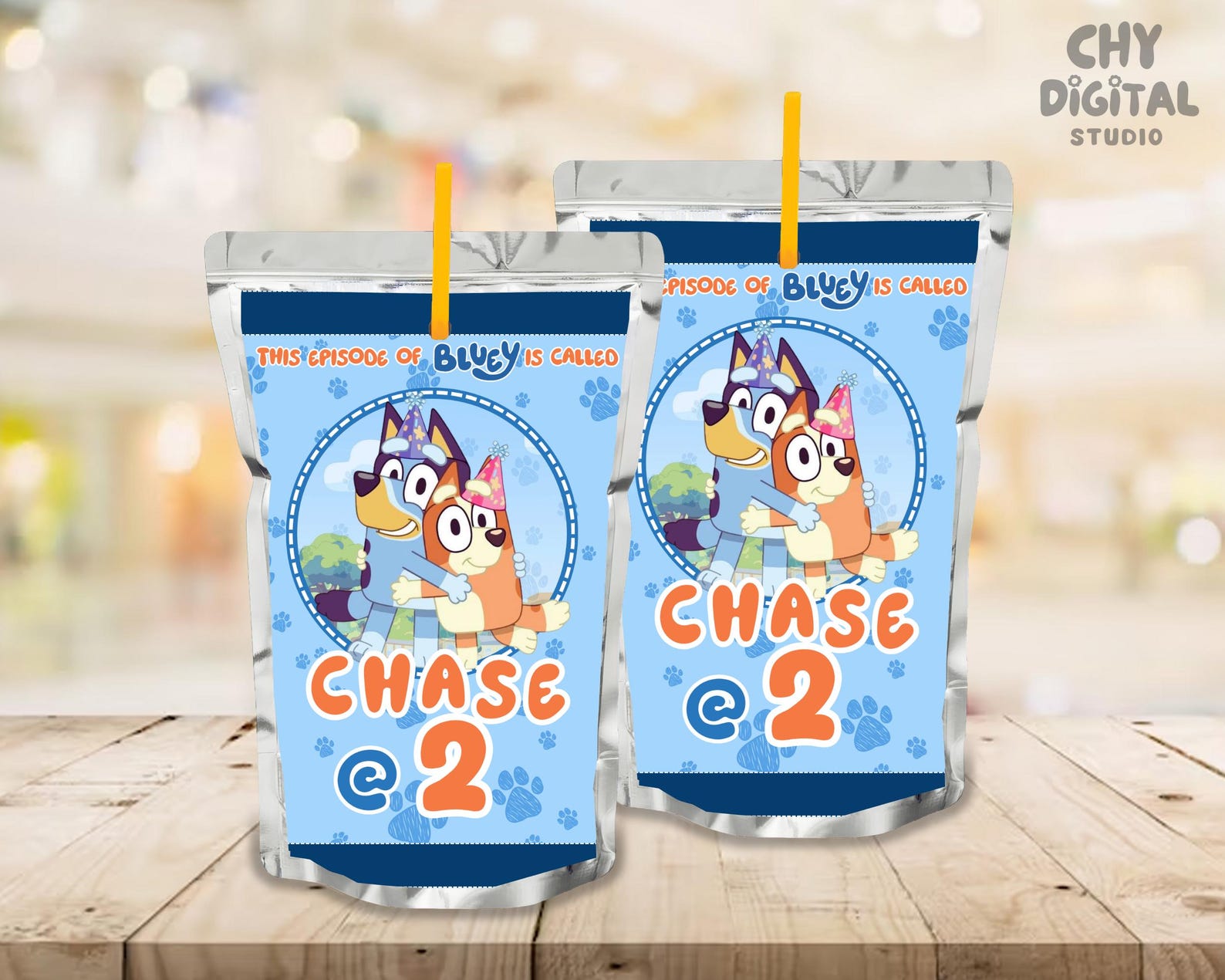 Editable Bluey Capri Sun Label, Bluey and Bingo Party Favors Blue Dog ...