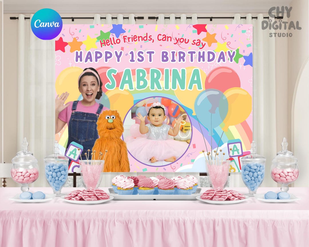 Editable Ms Rachel Banner, Ms Rachel Birthday Party Decor, Ms Rachel ...