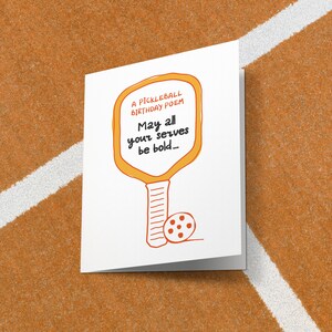 Printable Funny Pickleball Birthday Card | Pickleball Poem & Cartoon ...
