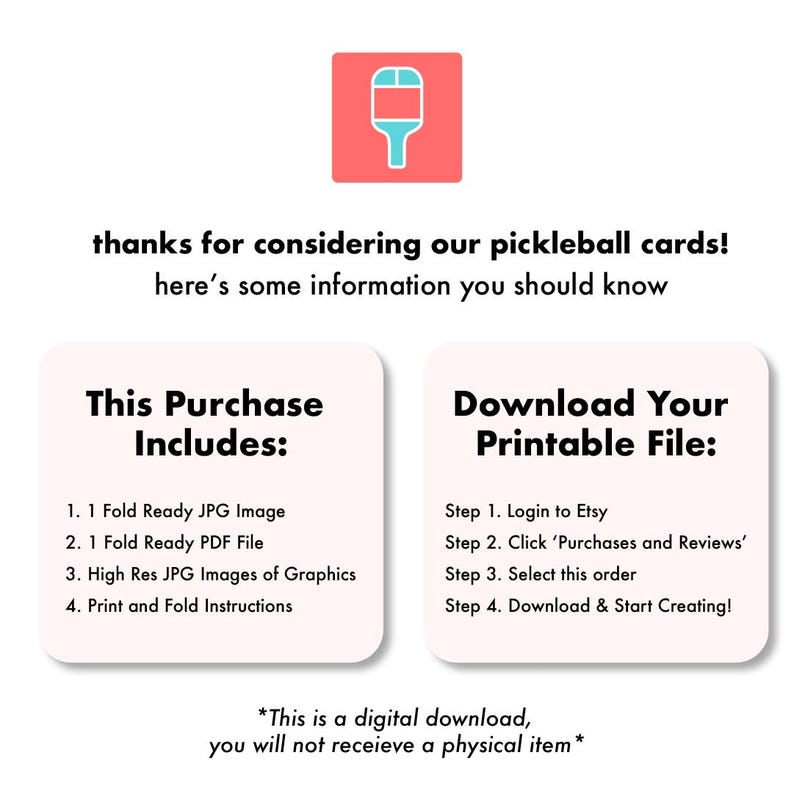 Printable Funny Pickleball Birthday Card | Pickleball Poem & Cartoon ...
