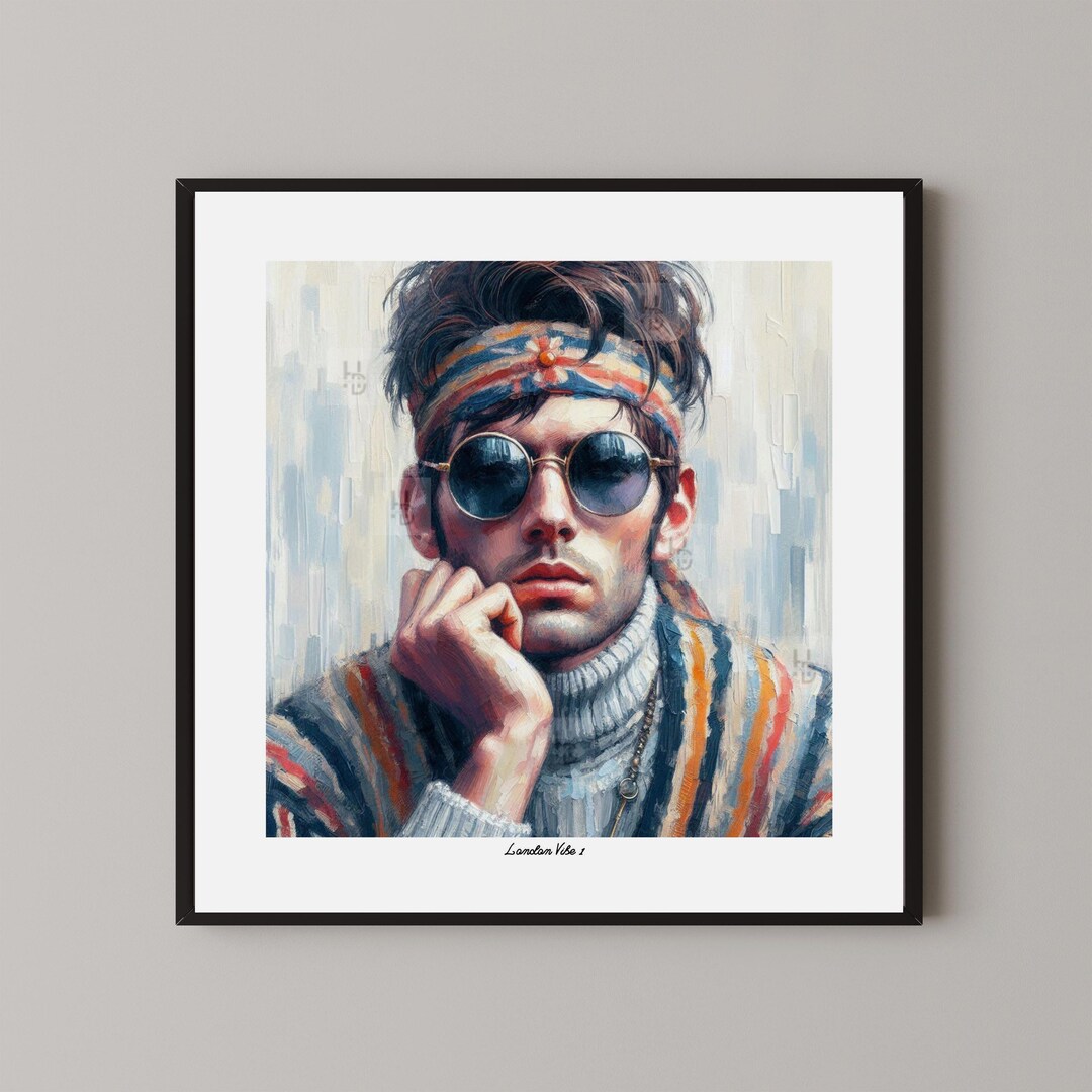 A British-inspired Modern Impressionistic Print, Pop Art Influence ...