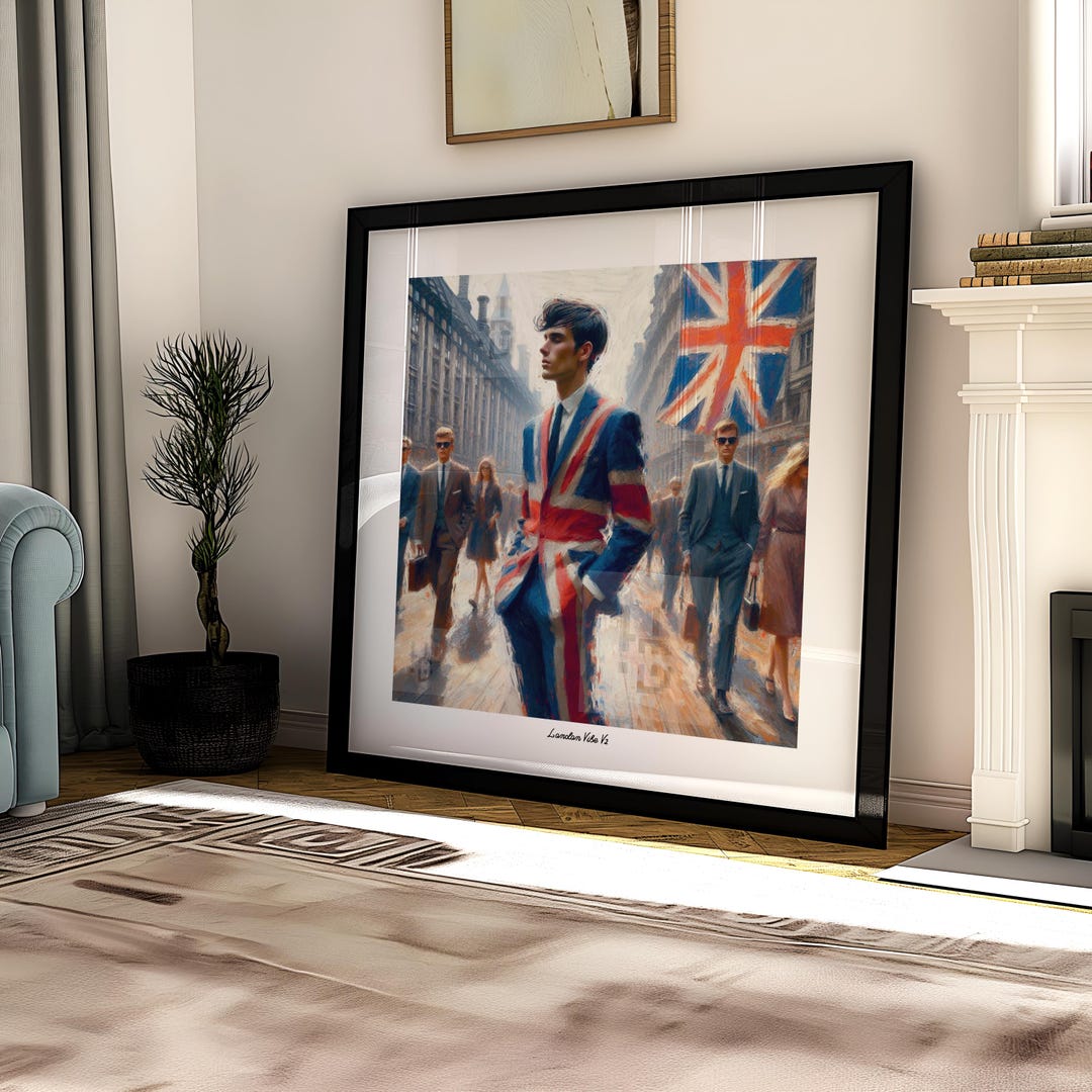 A British Inspired Modern Impressionistic Print, Pop Art Influence ...