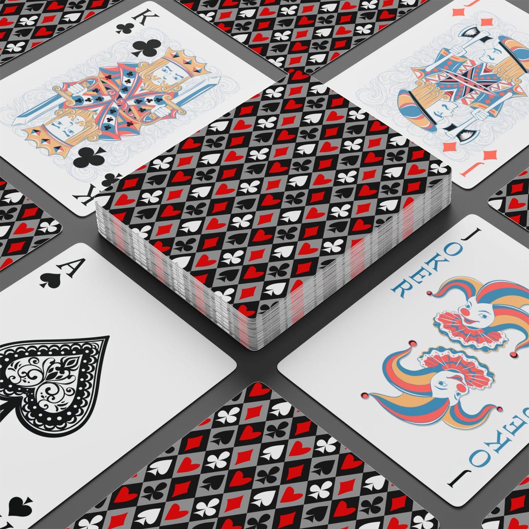 Playing Cards Deck, Classic Poker Card Game Set, Deck of Cards for ...