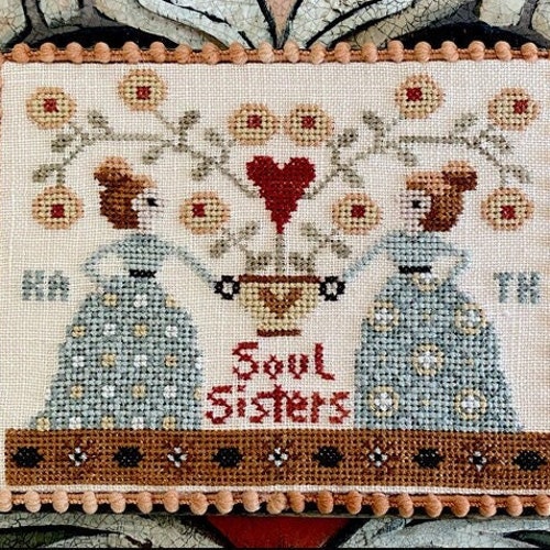 Primitive Cross Stitch Chart Needlework DIY Crafts - Etsy