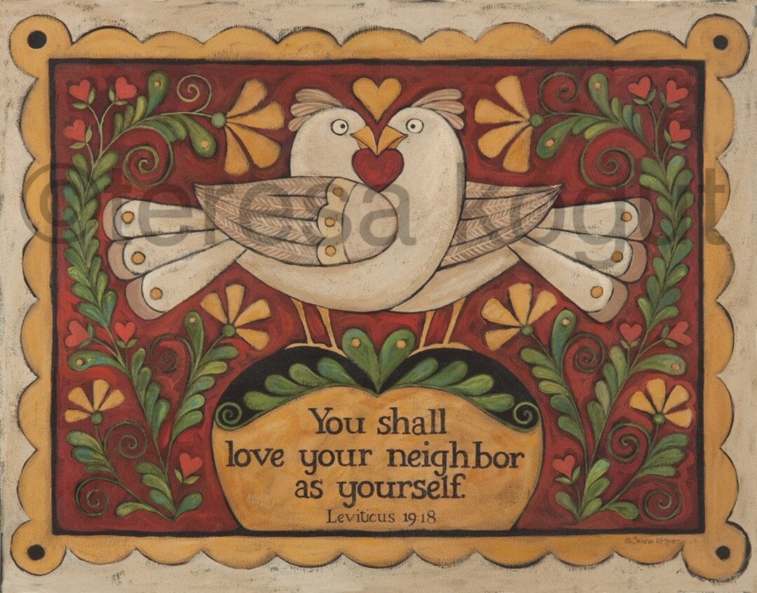 Home Decor | Wall Decor | LOVE THY NEIGHBOR | 11x14 Print | Teresa ...