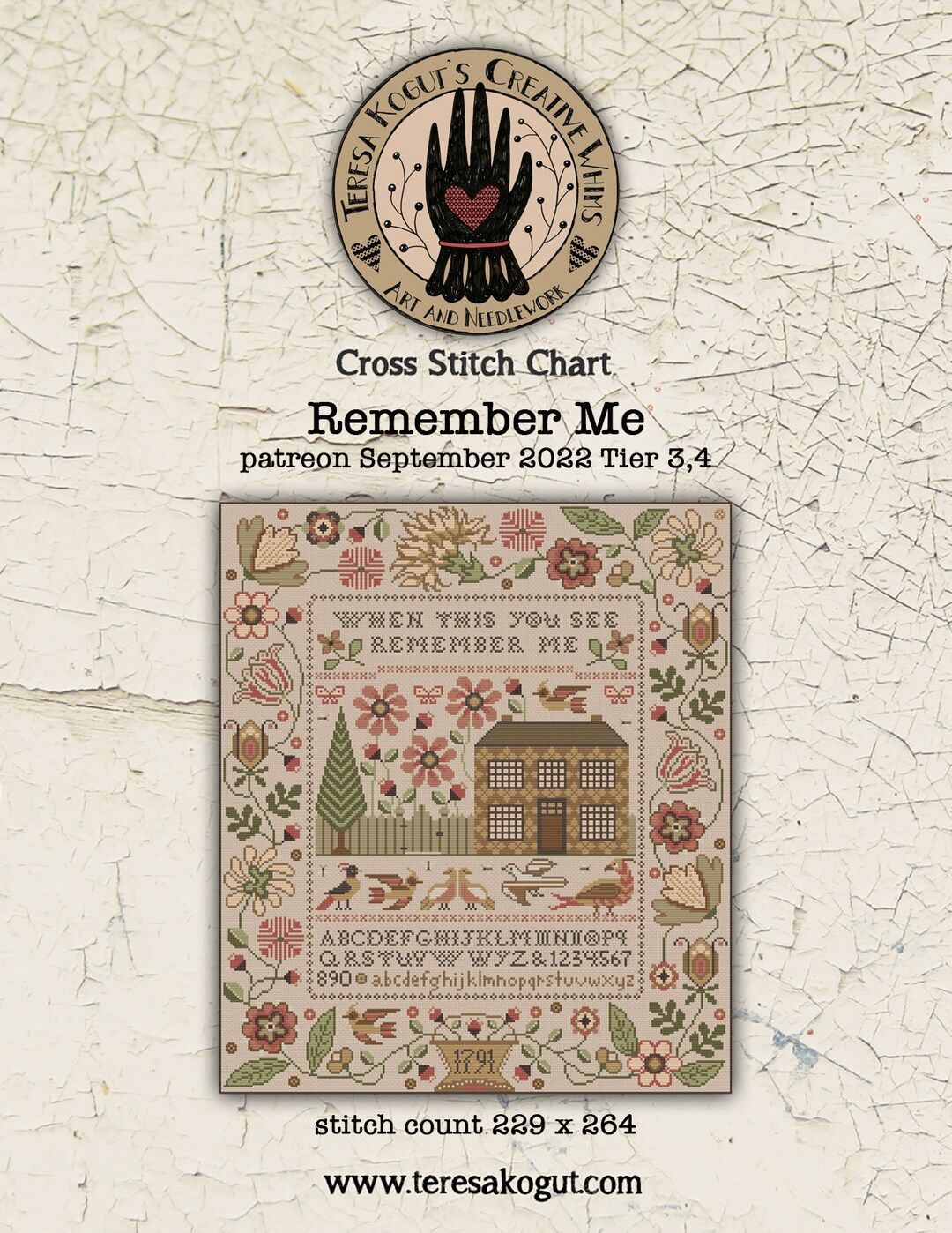 PDF | Cross Stitch Chart | Downloadable | Epattern | Needlework | DIY ...