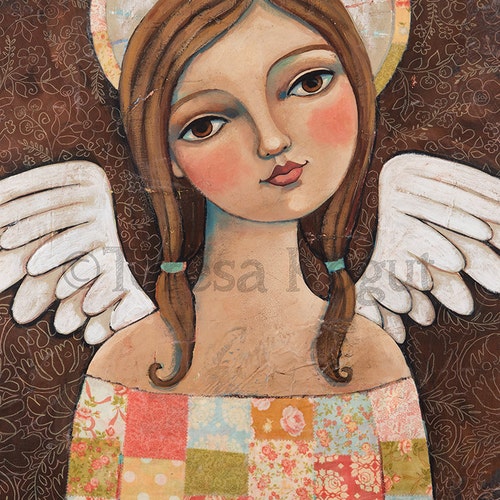 Worthy Home Decor Print Angel Print Teresa Kogut Art - Etsy