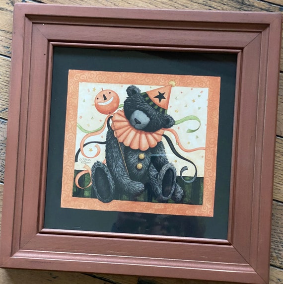 Wall Decor Halloween Bear framed 10x10 print | Etsy