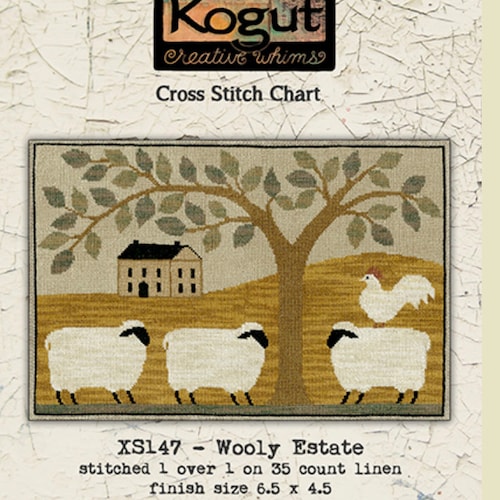 Chicken Primitive Cross Stitch Chart Needlework DIY - Etsy