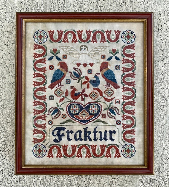 Cross Stitch Needlework Fraktur Sampler XS4006 | Etsy