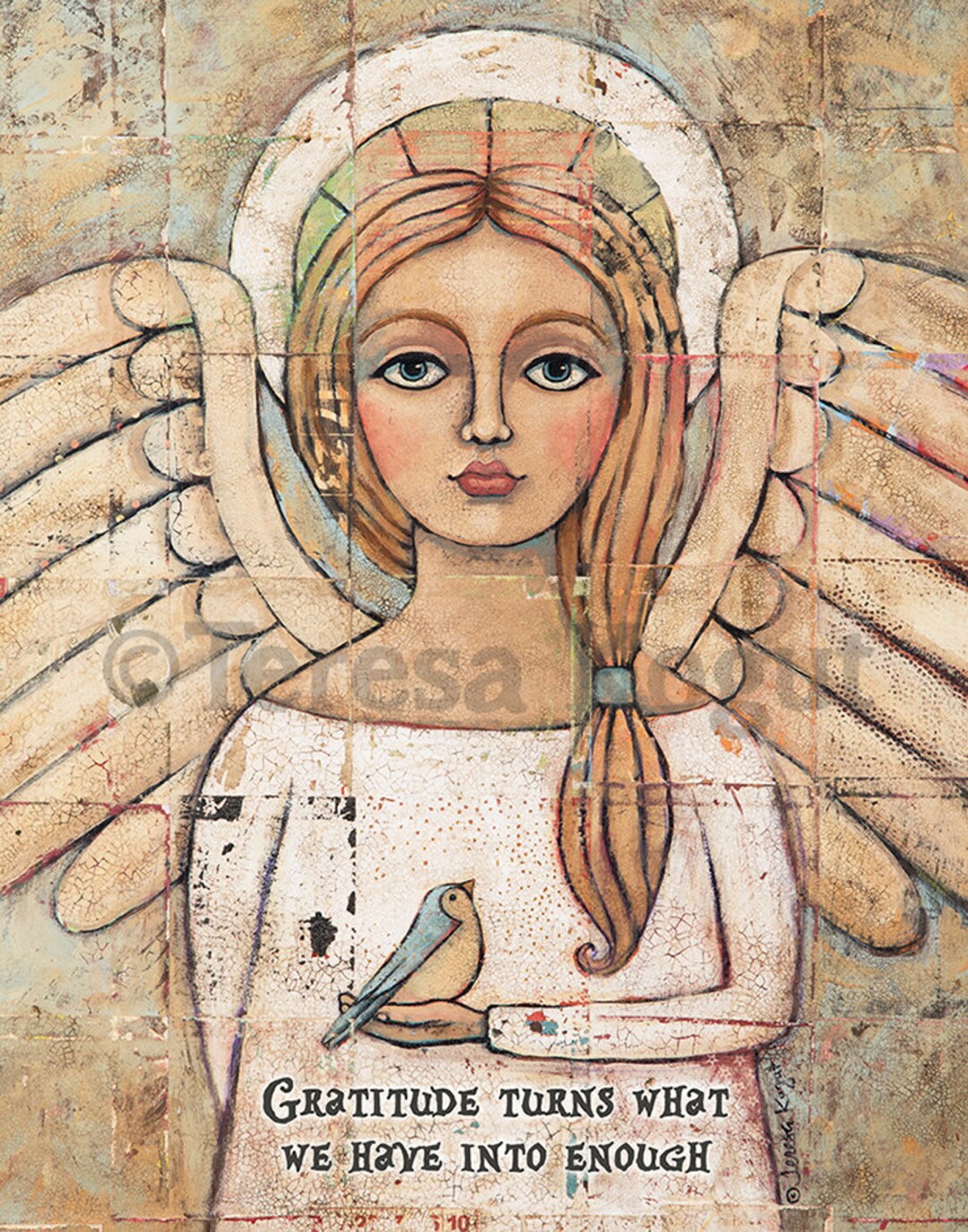 Wall Art | Wall Decor | Home | Angel | Gratitude | Teresa Kogut - Etsy