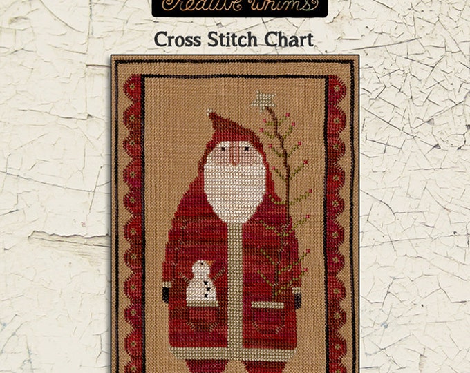 Primitive Cross Stitch Pattern - Christmas Fruit Basket - Etsy