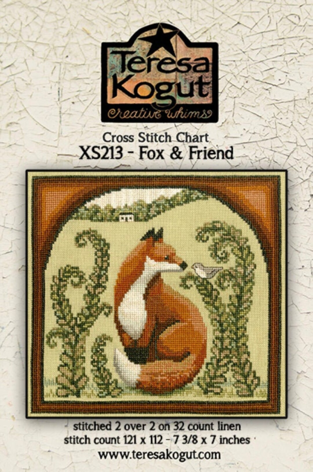 Fox | Primitive | Cross Stitch Chart | Needlework | DIY | Crafts | Fox ...