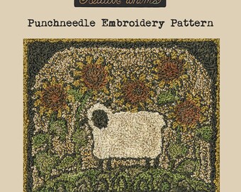Punchneedle Pattern Needlwork DIY Crafts Sunflower | Etsy