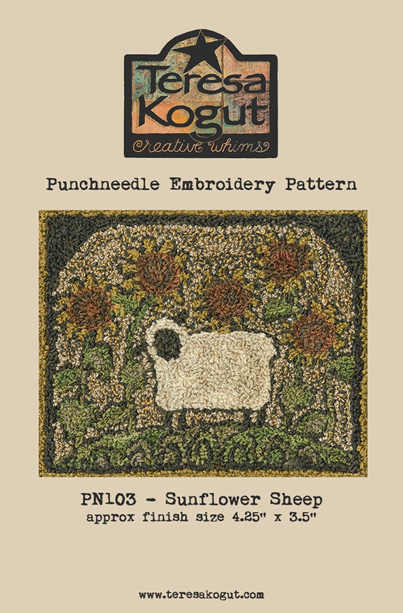 Punchneedle Pattern Needlwork DIY Crafts Sunflower - Etsy