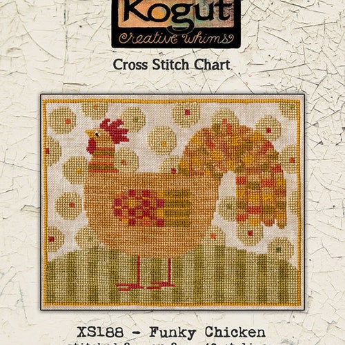 Chicken Primitive Cross Stitch Chart Downloadable PDF - Etsy