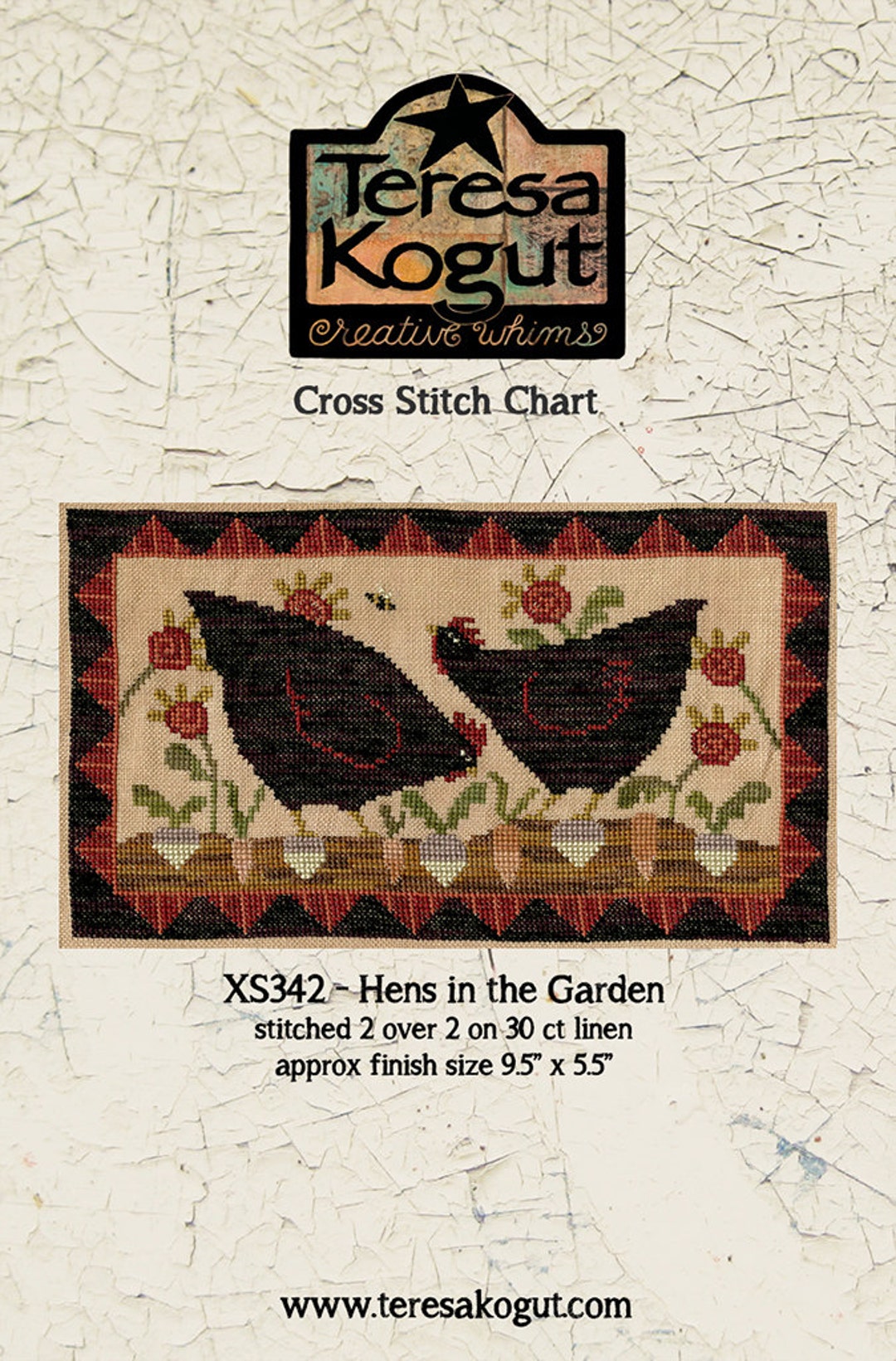 Chicken | Primitive | Cross Stitch Chart | Downloadable PDF | Epattern ...