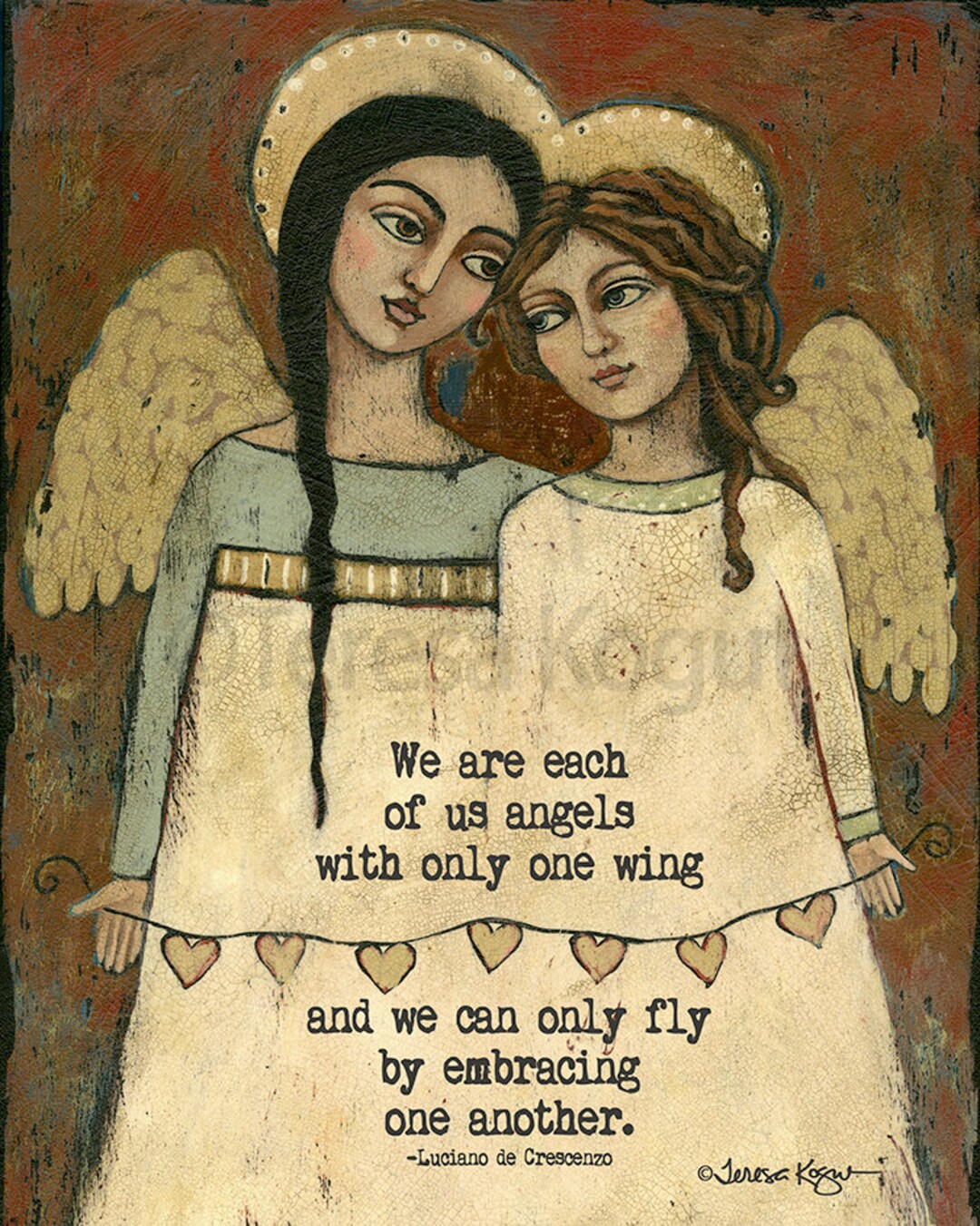 Wall Decor | Wall Art | Angel | Friendship (with Quote) | 8x10 Print ...