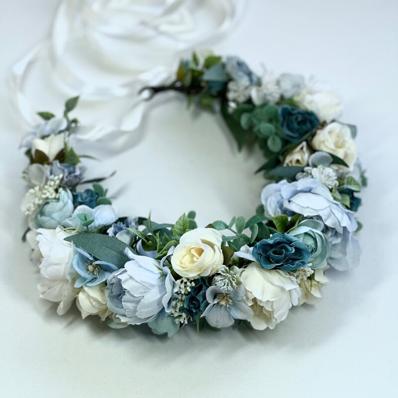 Blue Flower Crown - Etsy