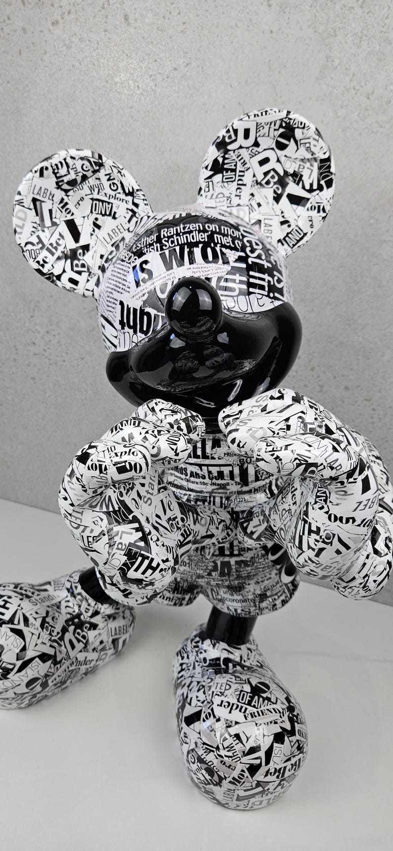 Artbrut by Ann - Mickey ILY Black & White Resin Sculpture Limited ...
