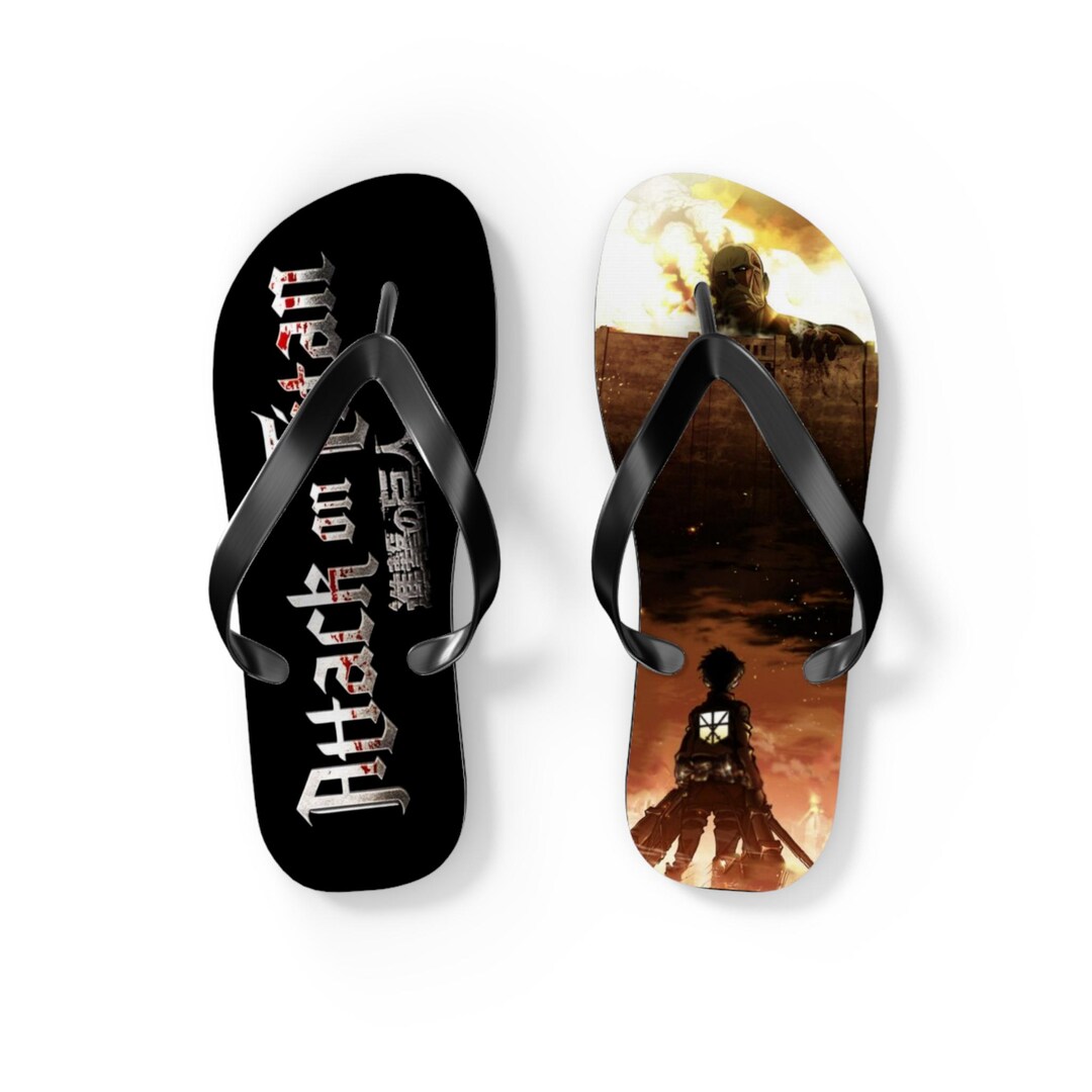 Attack on Titan Flip Flops AOT Anime - Etsy