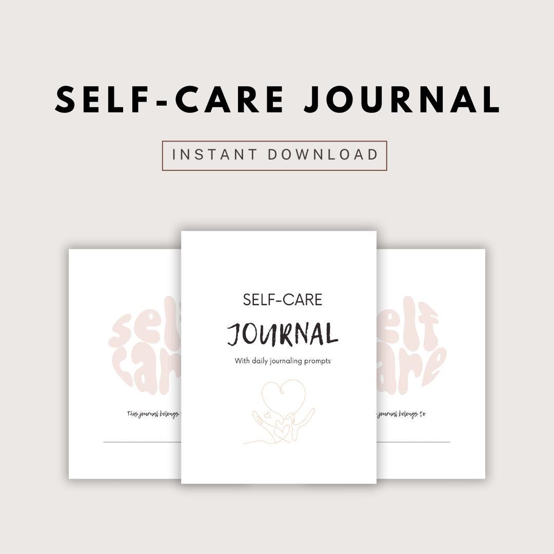 Printable Elegant Self-care Journal, A4 Digital Download for Mindful ...