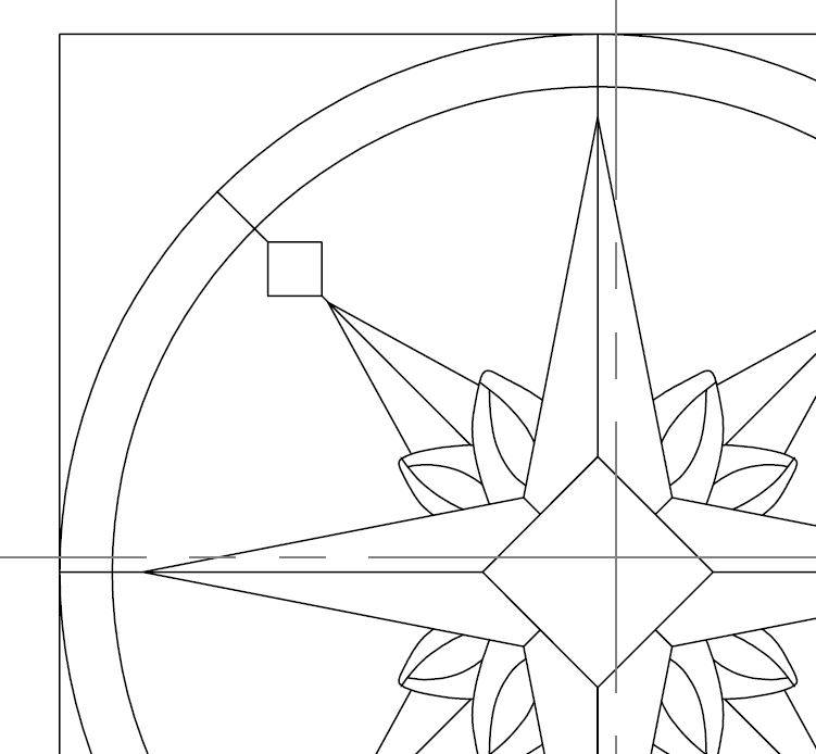 12" X 12" Stained Glass "compass Rose" Square Mandala-quilt Pattern PDF ...