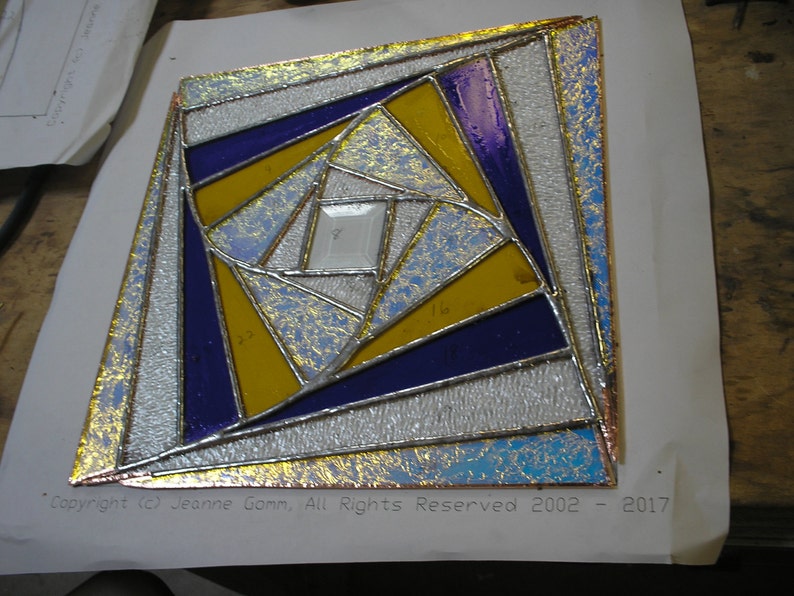 12 X 12 Stained Glass whisk Pattern - Etsy