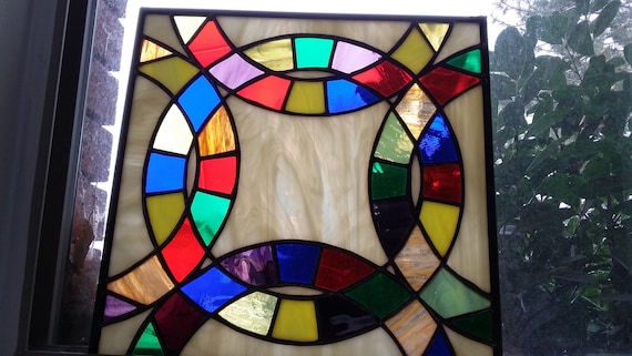 12 X 12 Stained Glass wedding Ring - Etsy