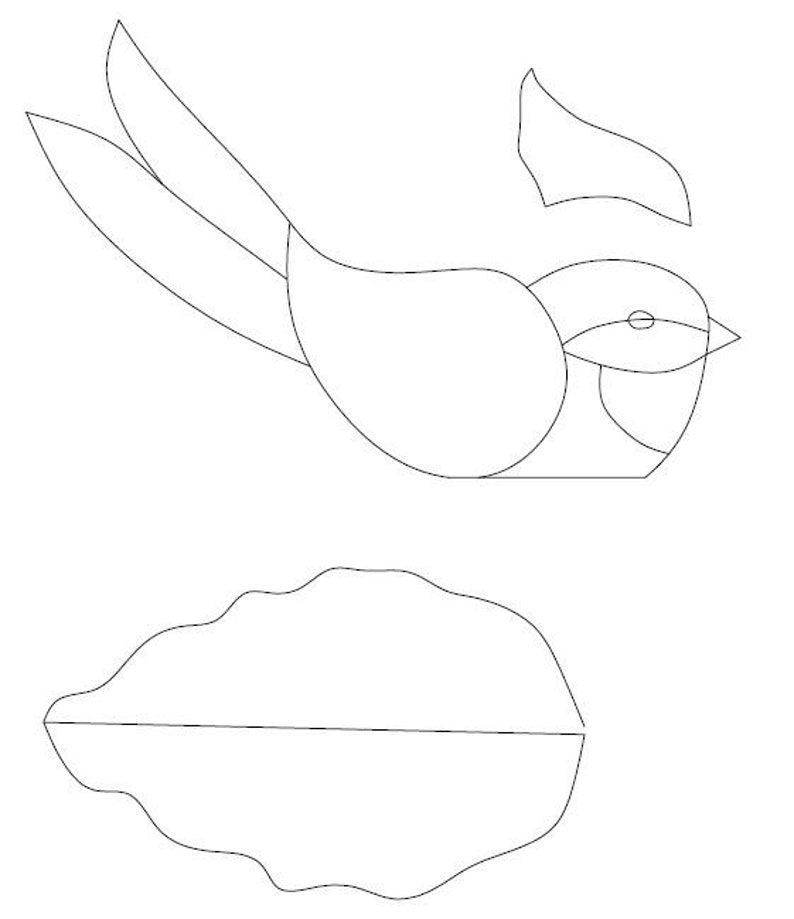 3D Birds Pattern PDF B&W Digital Download - Etsy