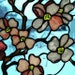 13" X 19-1/4" Stained Glass "dogwood Panel" Pattern PDF B&W Digital ...