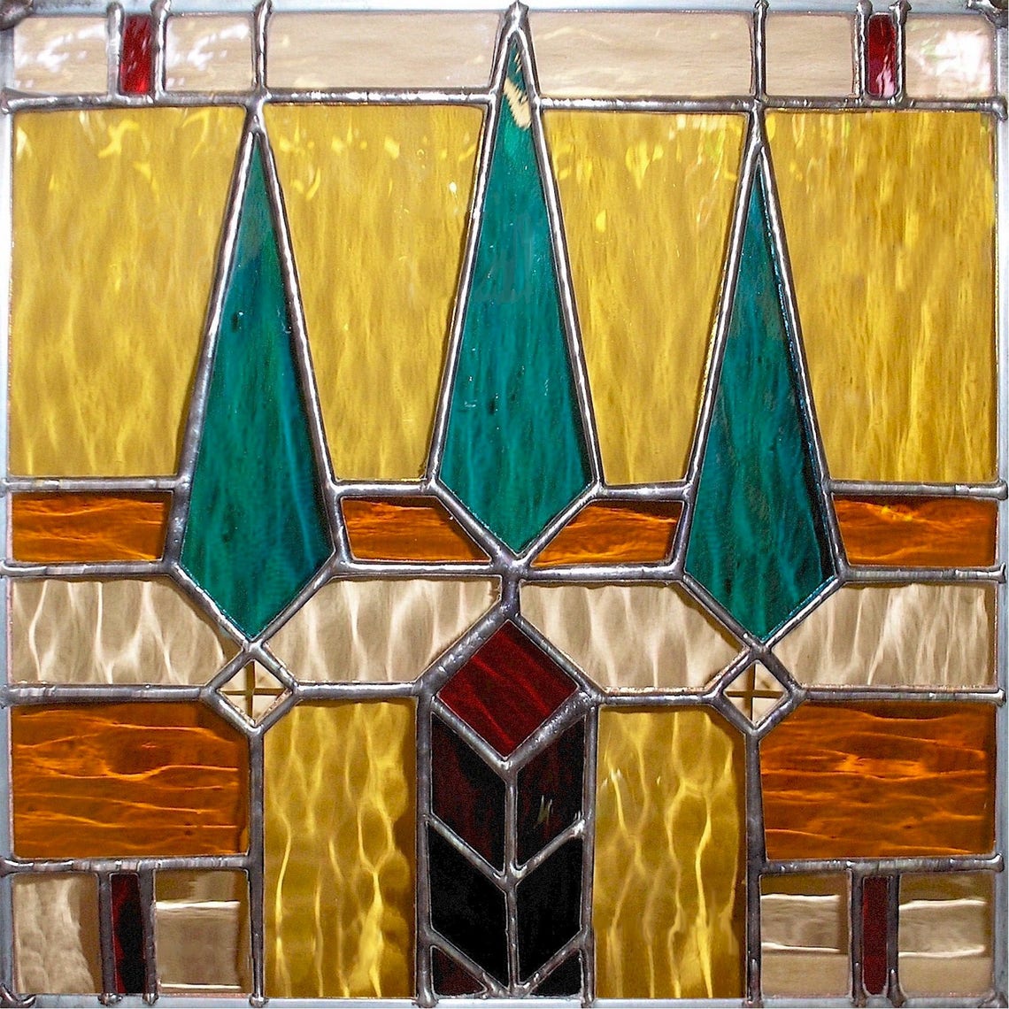 12" X 12" Stained Glass "craftsman" Square Mandala Pattern PDF B&W ...