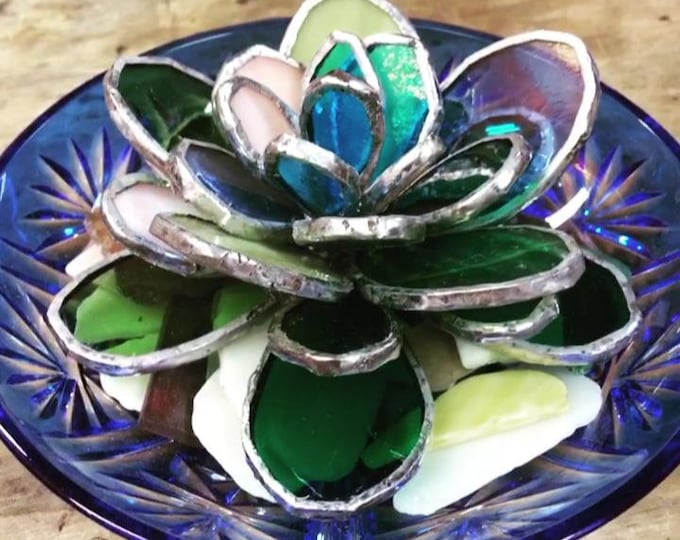 3D Succulent Stained Glass Pattern PDF B&W Digital Download - Etsy
