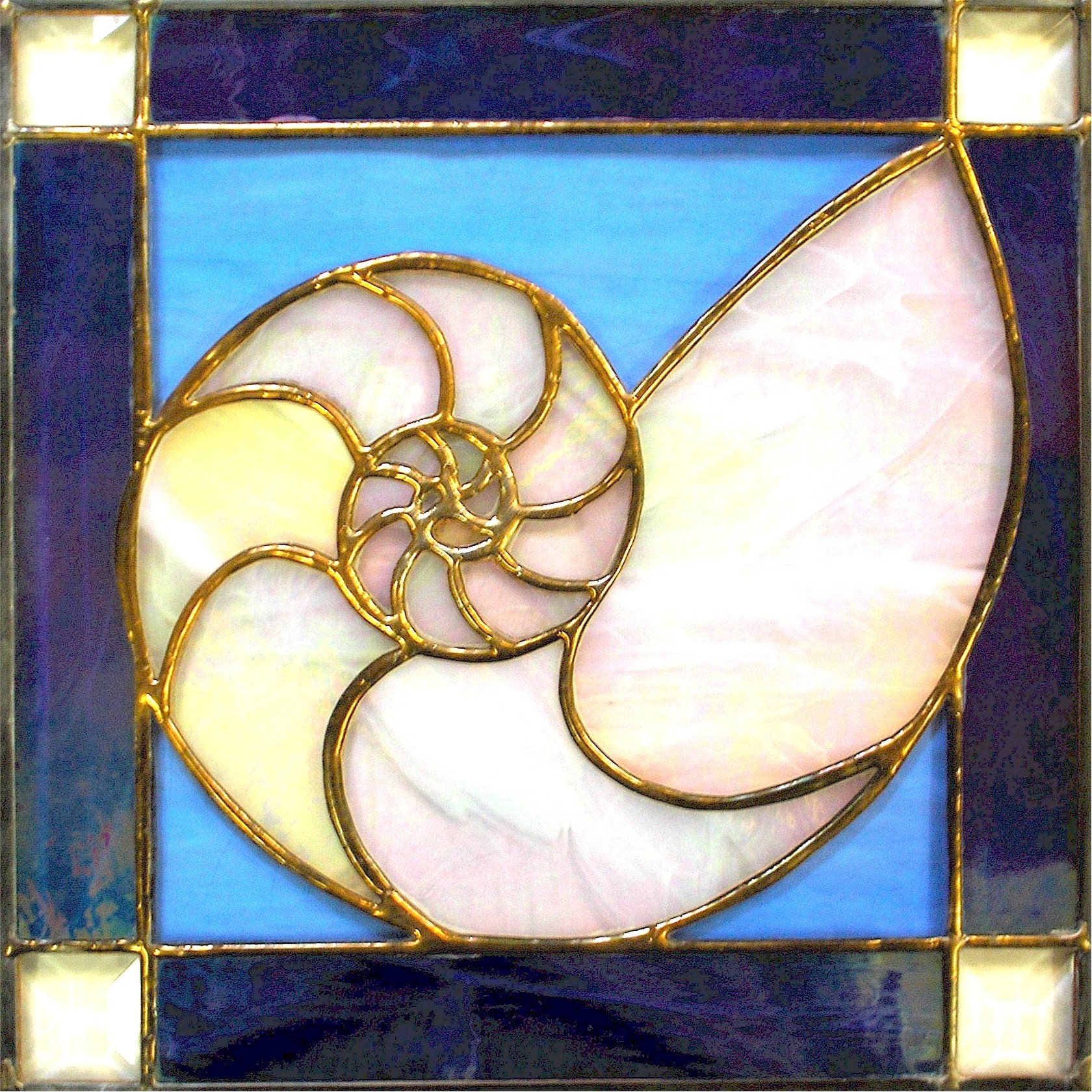 12" X 12" Stained Glass "nautilus Shell" Mandala Pattern PDF B&W ...