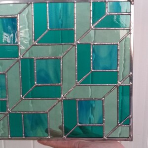 12" X 12" Stained Glass "cubed" Cooking Terms Pattern PDF B&W Digital ...