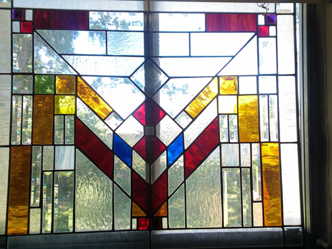 Stained Glass 26-1/8 X 31 mission Style - Etsy