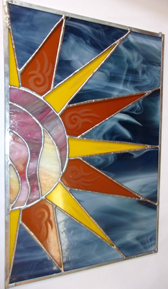Stained Glass 12 X 18 native Sun - Etsy