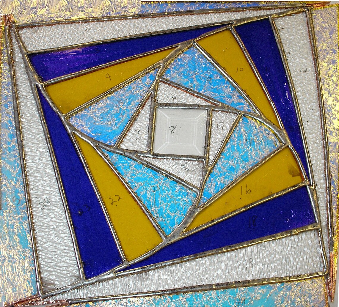 12 X 12 Stained Glass whisk Pattern - Etsy