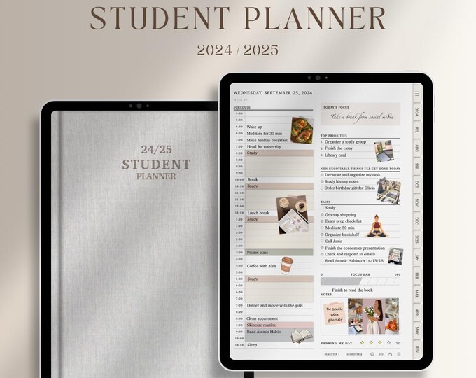 Weekly School Planner Printable & Digital Student Planner Homeschool ...
