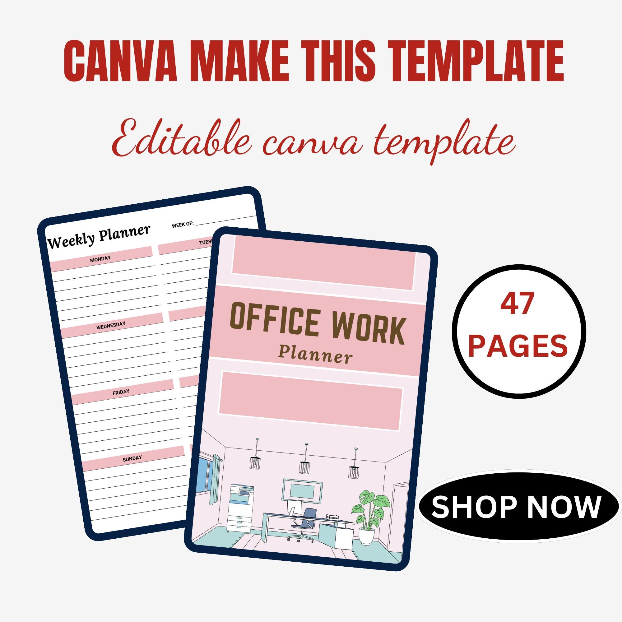 Office Work Project Planner, Task Tracker, Meeting Notes, Work Schedule ...