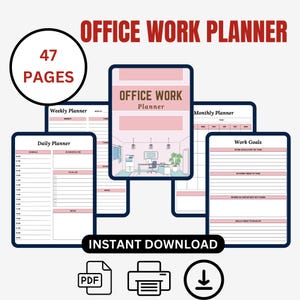 Office Work Project Planner, Task Tracker, Meeting Notes, Work Schedule ...